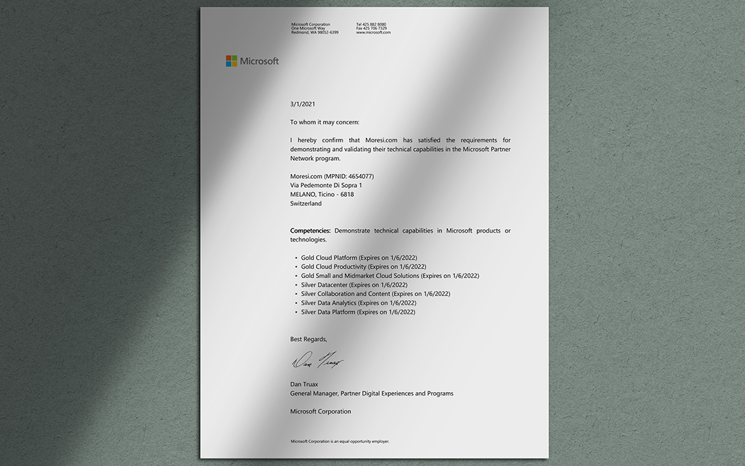 Two new Microsoft competencies for growth. - Moresi.com